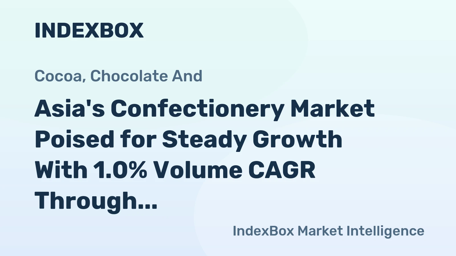 Asia's Confectionery Market Poised for Steady Growth With 1.0% Volume CAGR Through 2035
