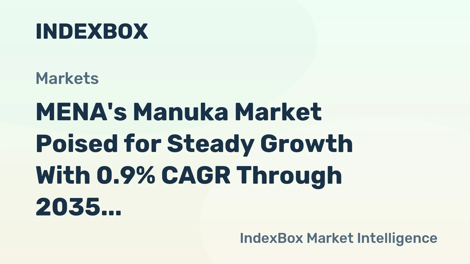 MENA's Manuka Market Poised for Steady Growth With 0.9% CAGR Through 2035