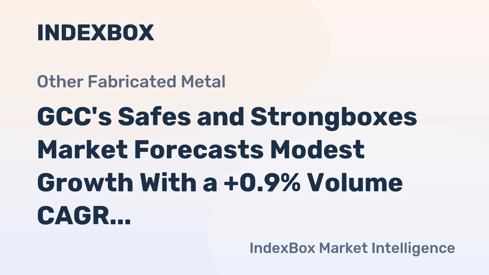 GCC's Safes and Strongboxes Market Forecasts Modest Growth With a +0.9% Volume CAGR Through 2035