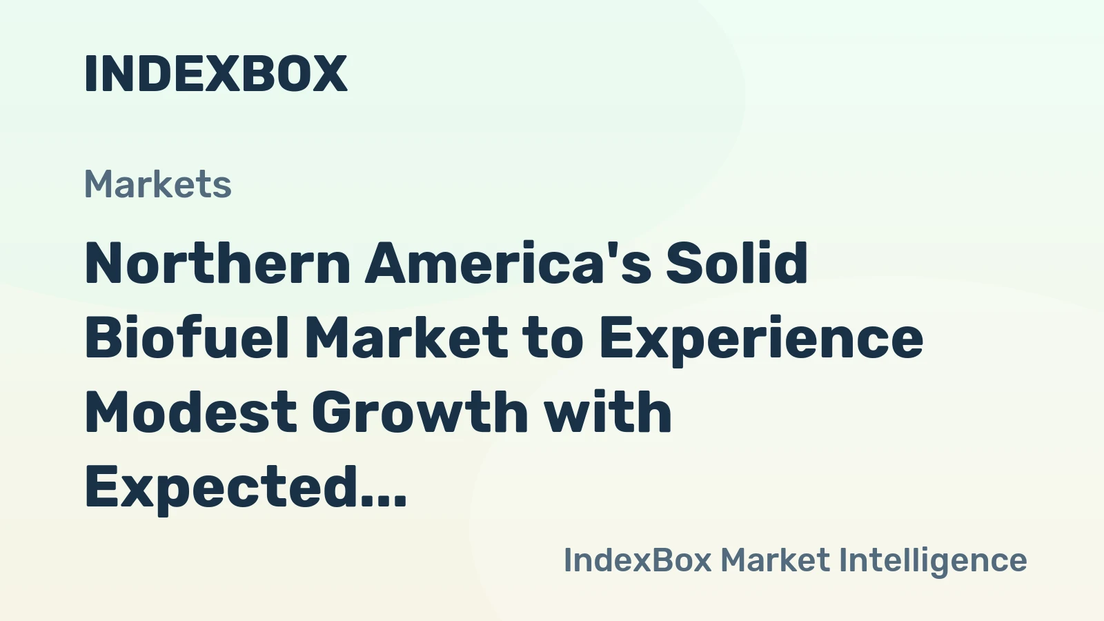 Northern America's Solid Biofuel Market to Experience Modest Growth with Expected CAGR of +0.7%