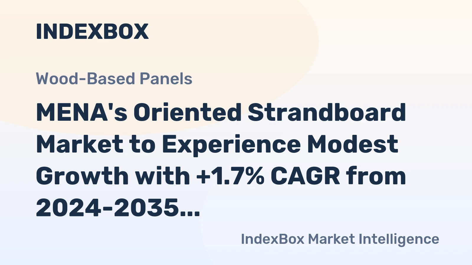 MENA's Oriented Strandboard Market to Experience Modest Growth with +1.7% CAGR from 2024-2035