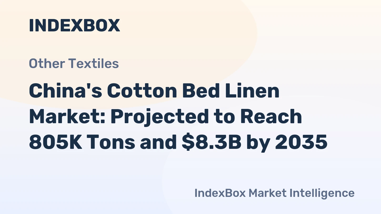 China's Cotton Bed Linen Market: Projected to Reach 805K Tons and $8.3B by 2035