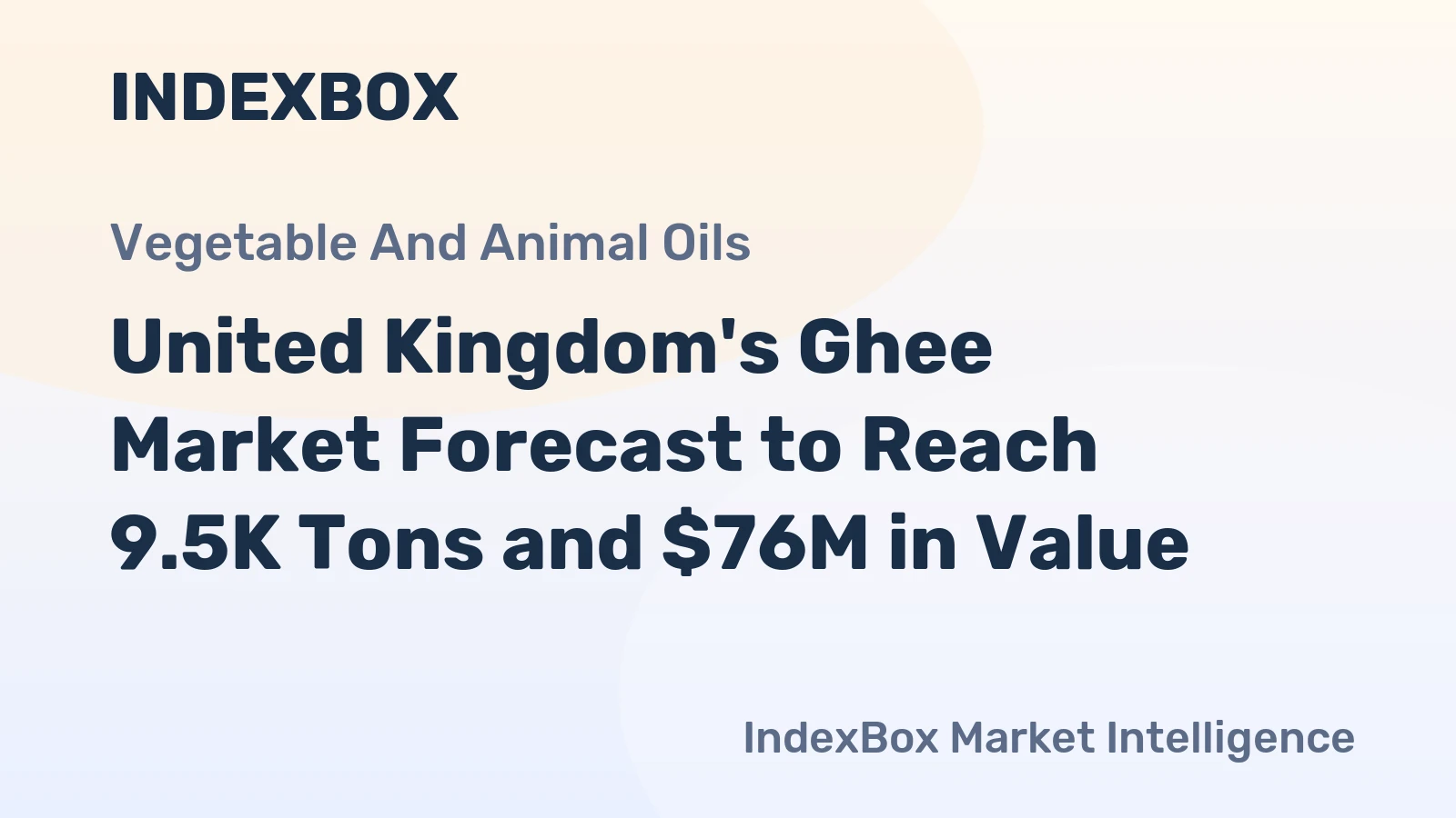 United Kingdom's Ghee Market Forecast to Reach 9.5K Tons and $76M in Value