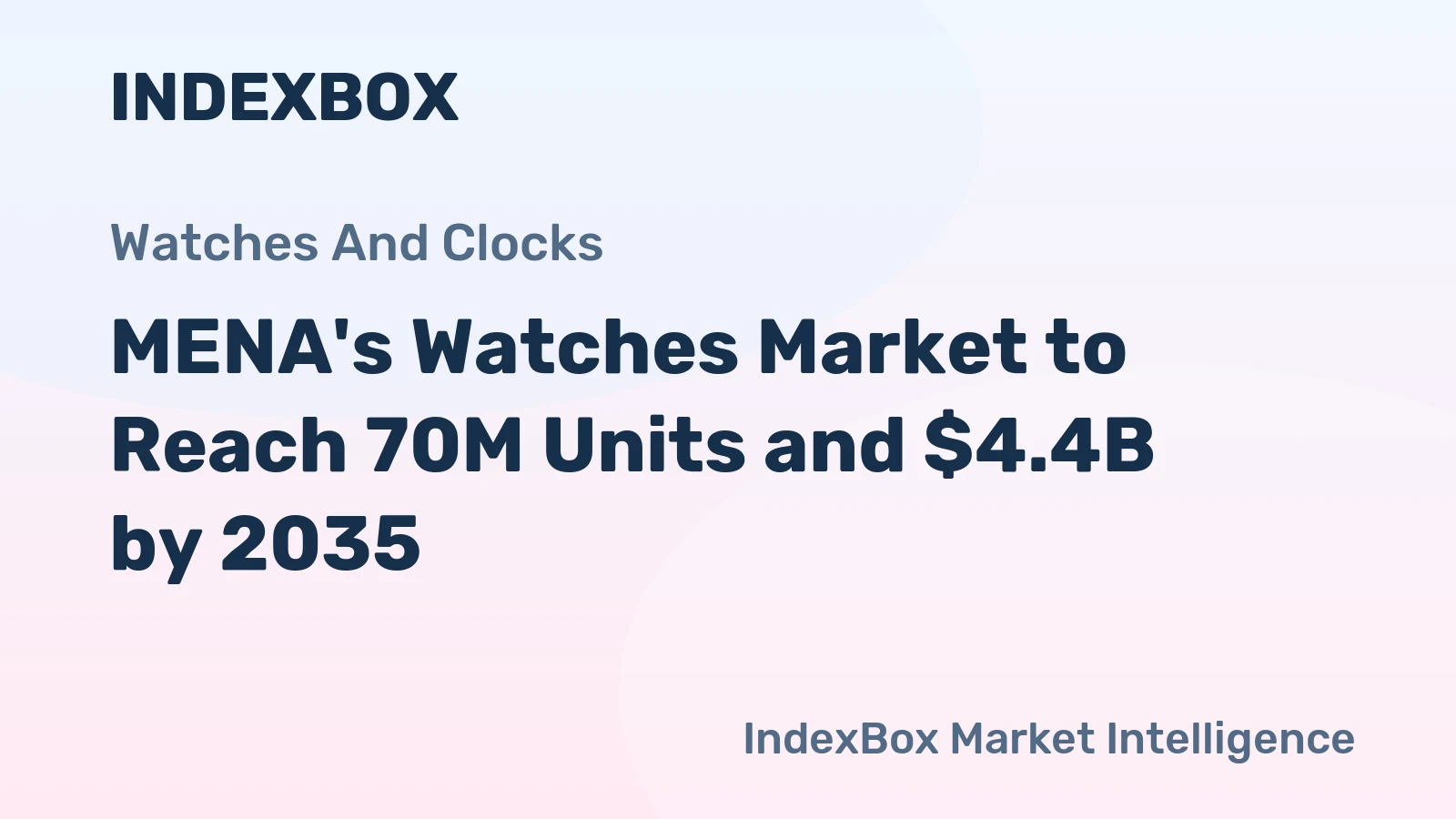MENA's Watches Market to Reach 70M Units and $4.4B by 2035
