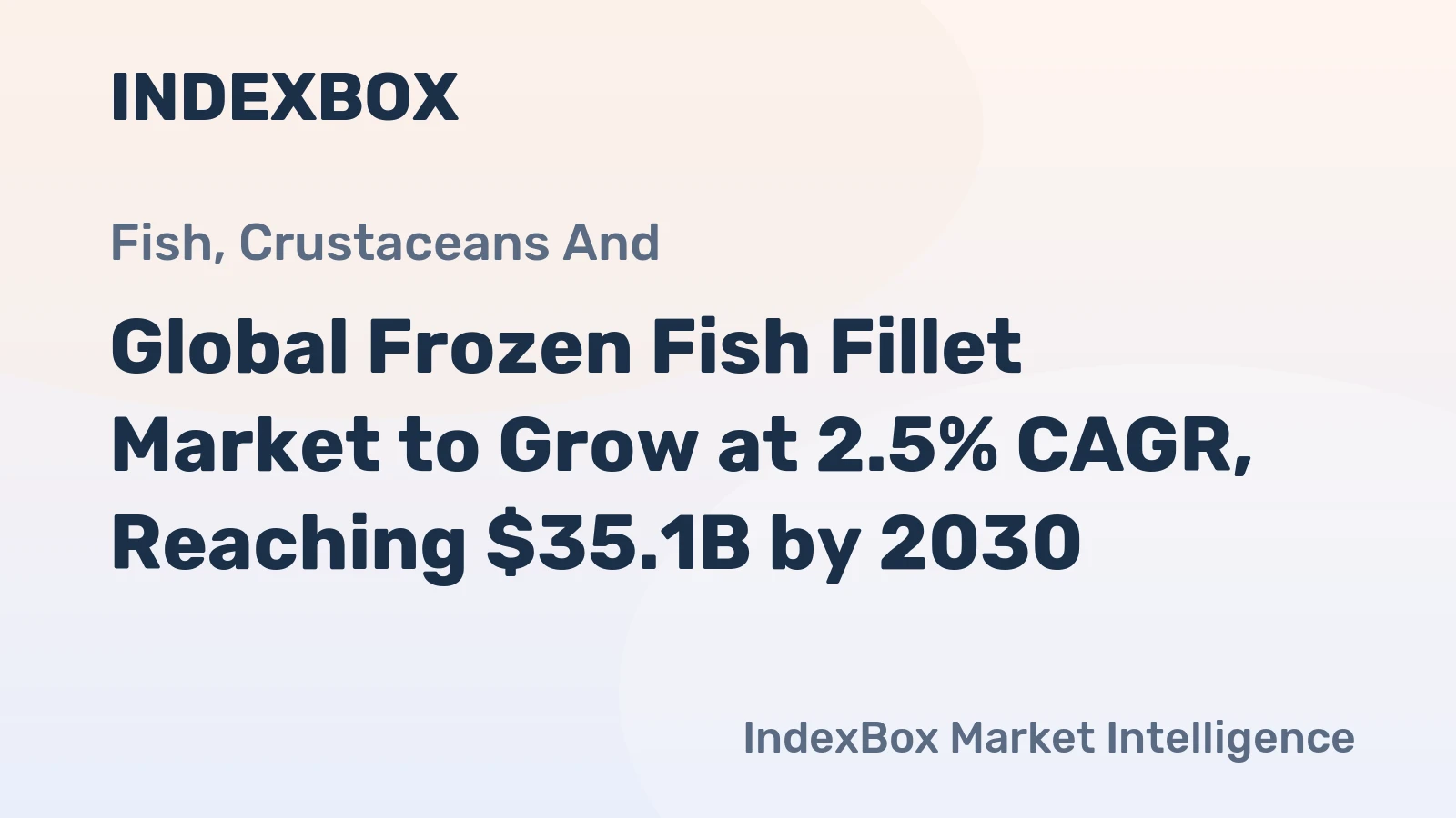 Global Frozen Fish Fillet Market to Grow at 2.5% CAGR, Reaching $35.1B by 2030