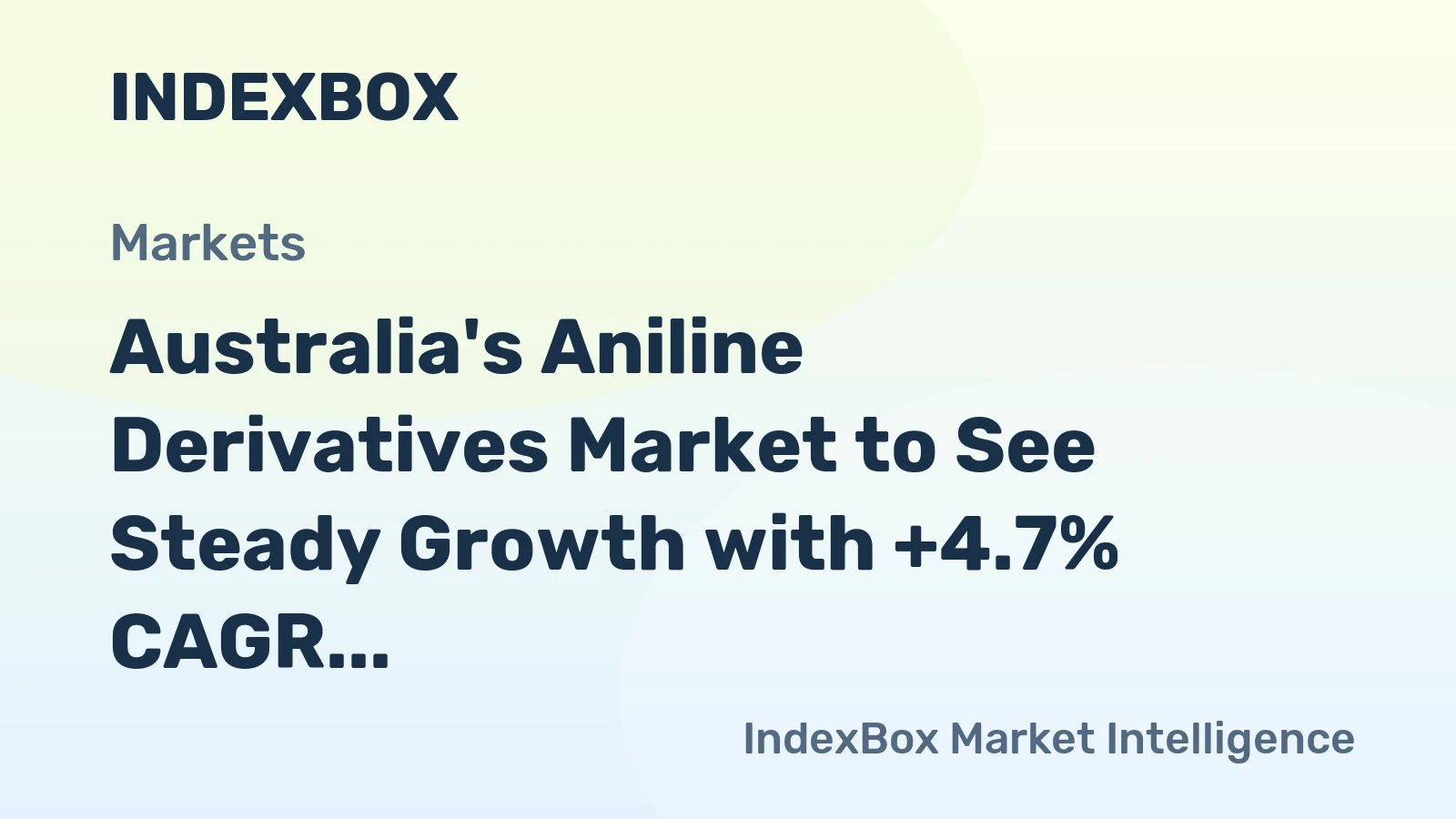 Australia's Aniline Derivatives Market to See Steady Growth with +4.7% CAGR over Next Decade