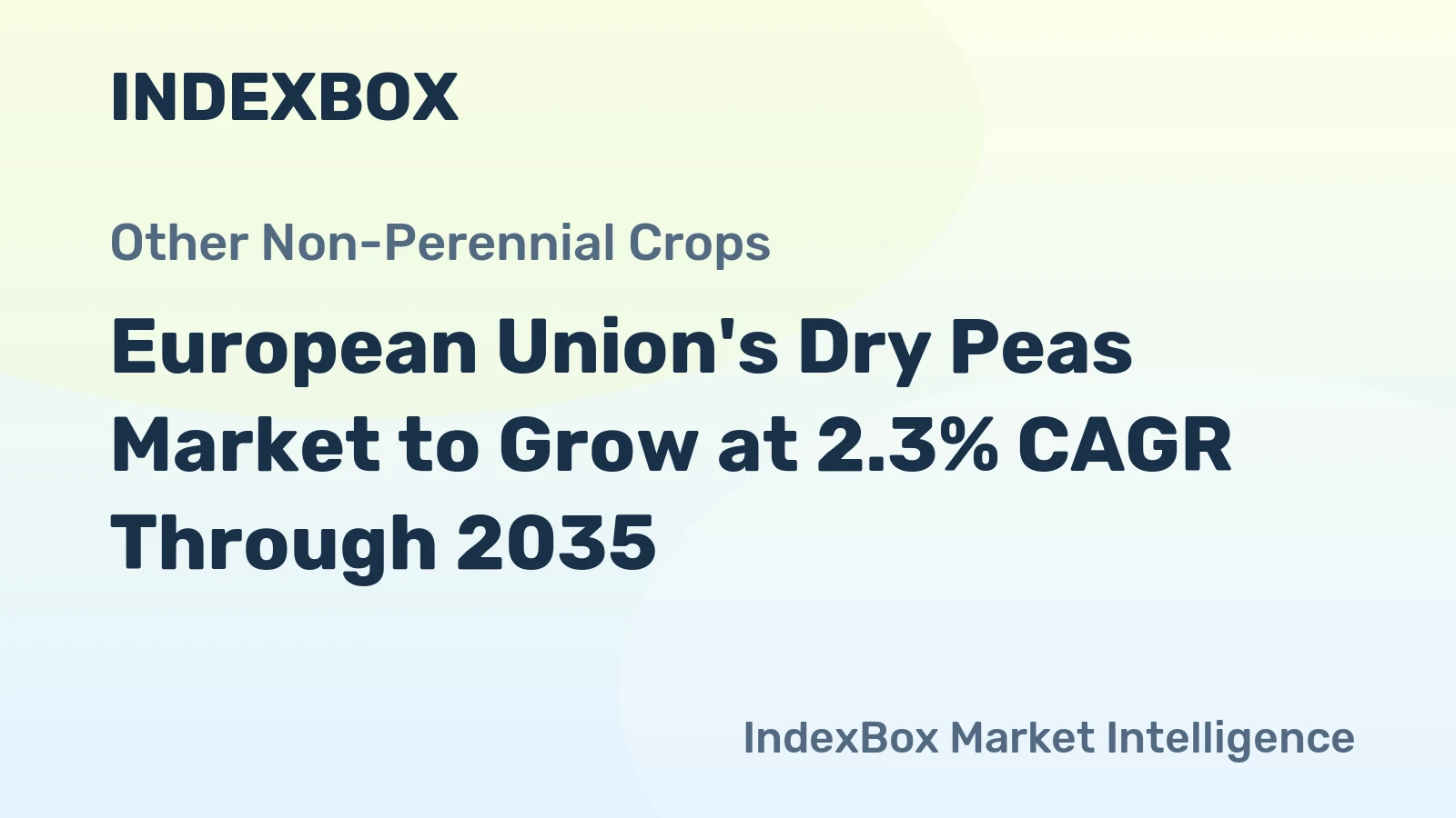 European Union's Dry Peas Market to Grow at 2.3% CAGR Through 2035
