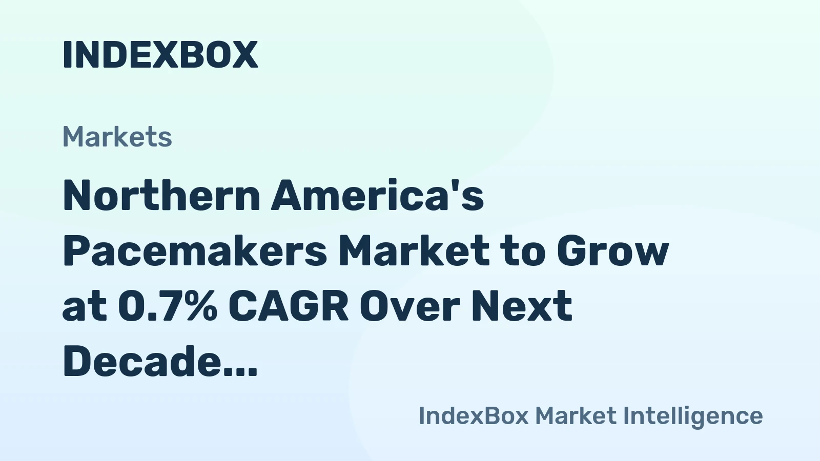 Northern America's Pacemakers Market to Grow at 0.7% CAGR Over Next Decade