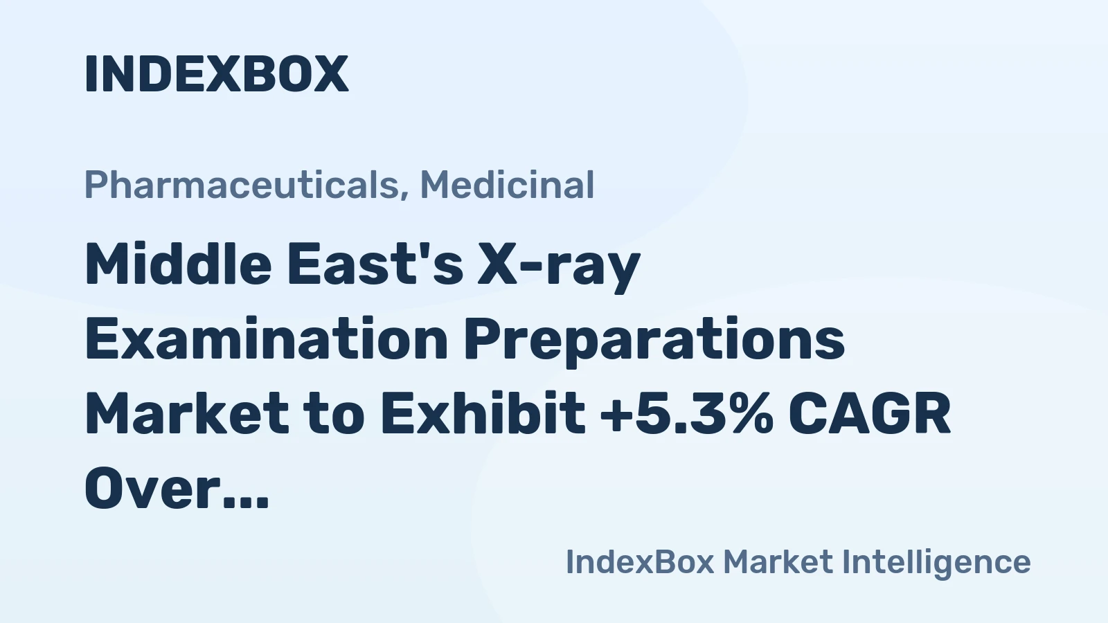 Middle East's X-ray Examination Preparations Market to Exhibit +5.3% CAGR Over the Next Decade
