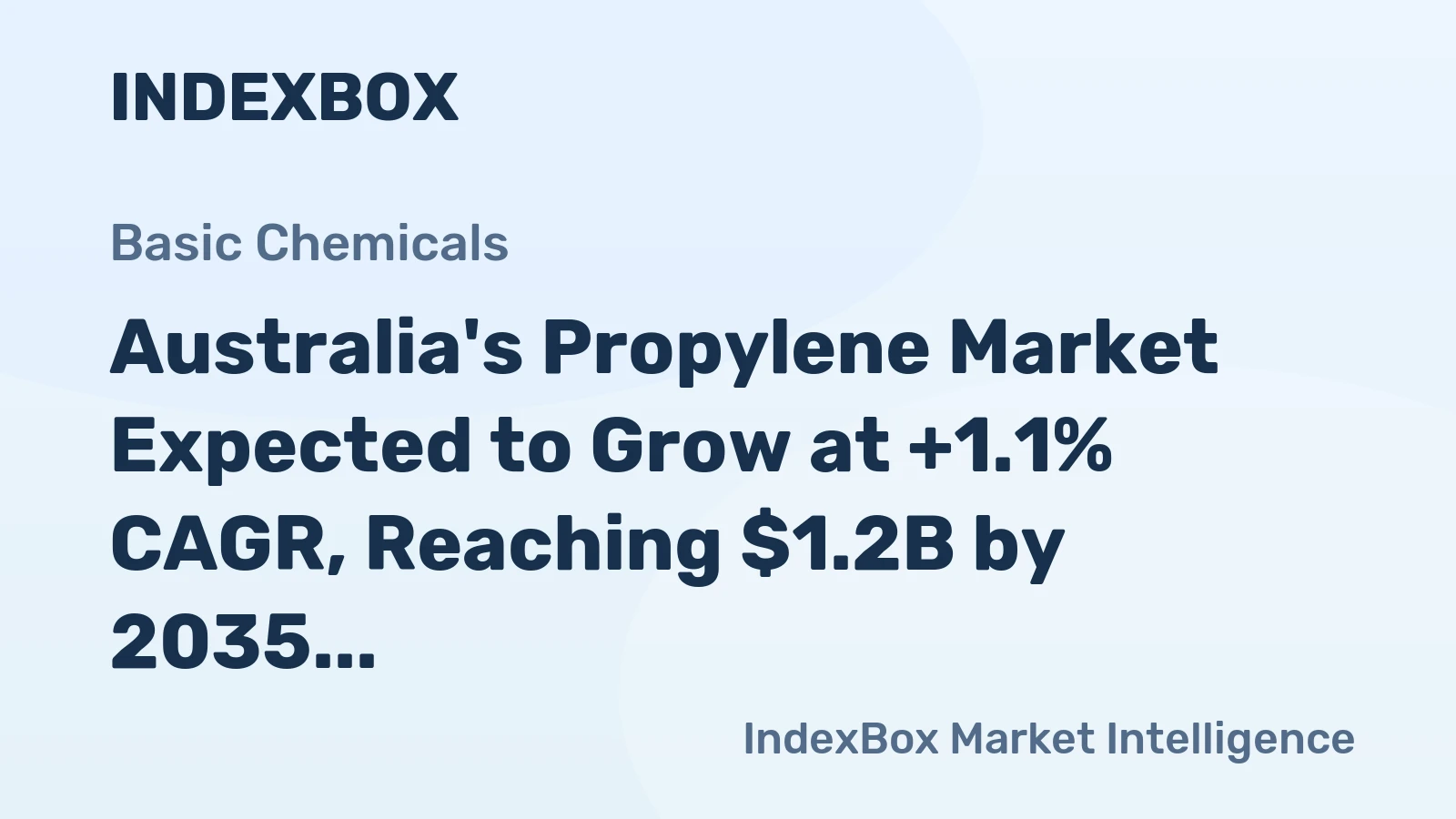 Australia's Propylene Market Expected to Grow at +1.1% CAGR, Reaching $1.2B by 2035