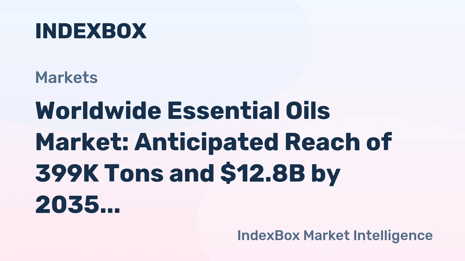 Worldwide Essential Oils Market: Anticipated Reach of 399K Tons and $12.8B by 2035