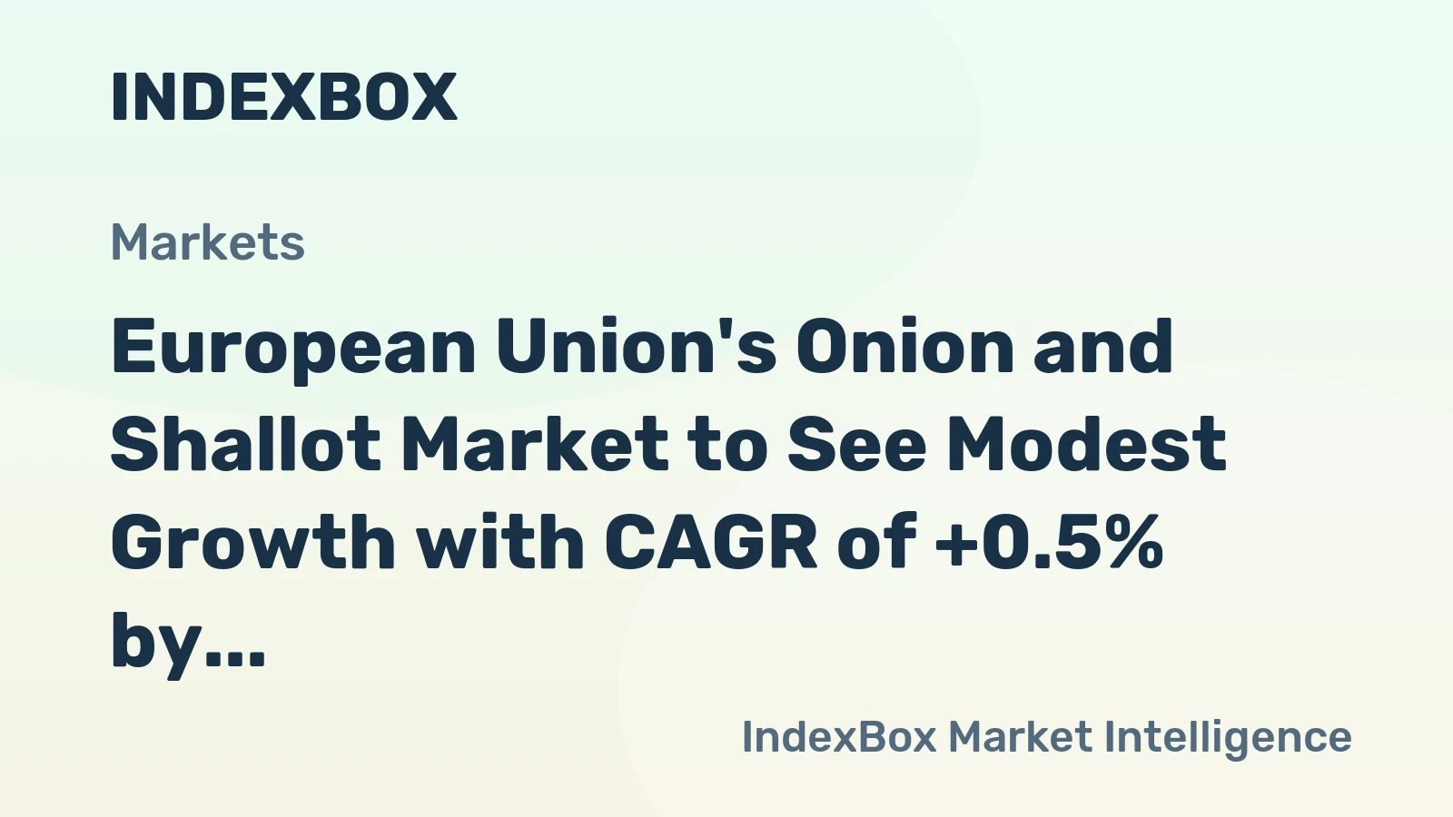 European Union's Onion and Shallot Market to See Modest Growth with CAGR of +0.5% by 2035