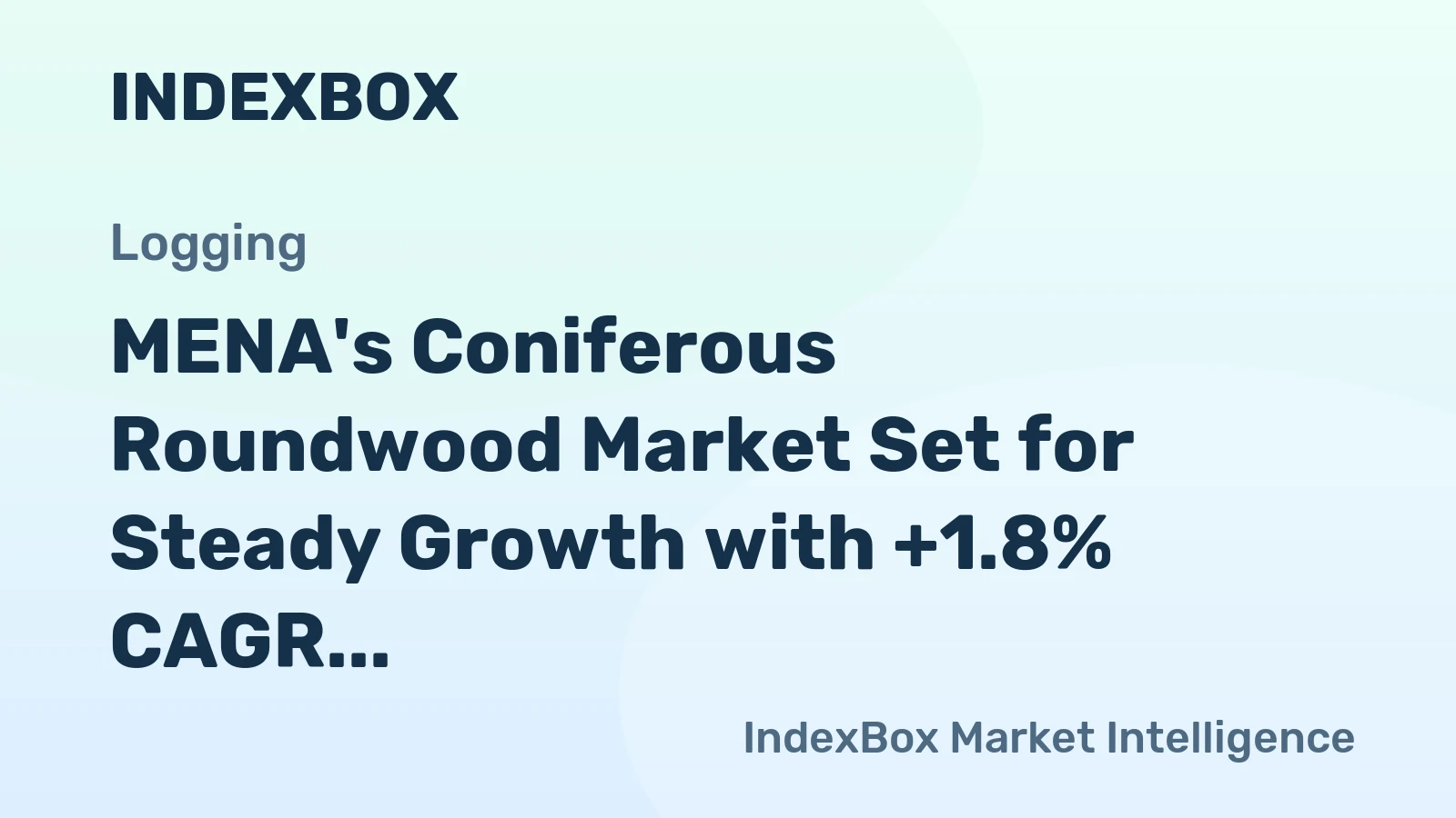 MENA's Coniferous Roundwood Market Set for Steady Growth with +1.8% CAGR Through 2035