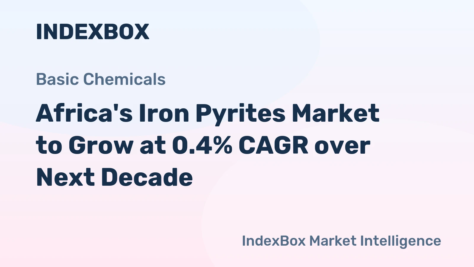 Africa's Iron Pyrites Market to Grow at 0.4% CAGR over Next Decade