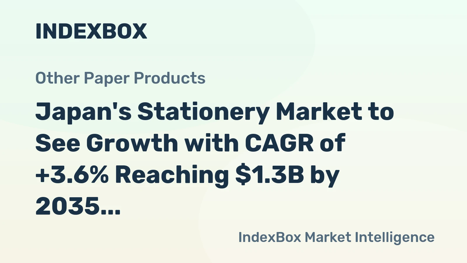 Japan's Stationery Market to See Growth with CAGR of +3.6% Reaching $1.3B by 2035