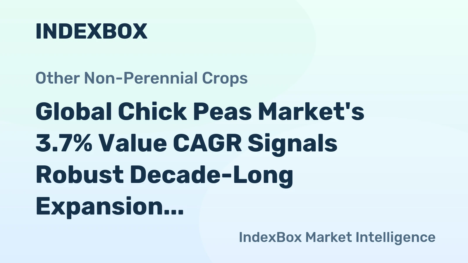Global Chick Peas Market's 3.7% Value CAGR Signals Robust Decade-Long Expansion