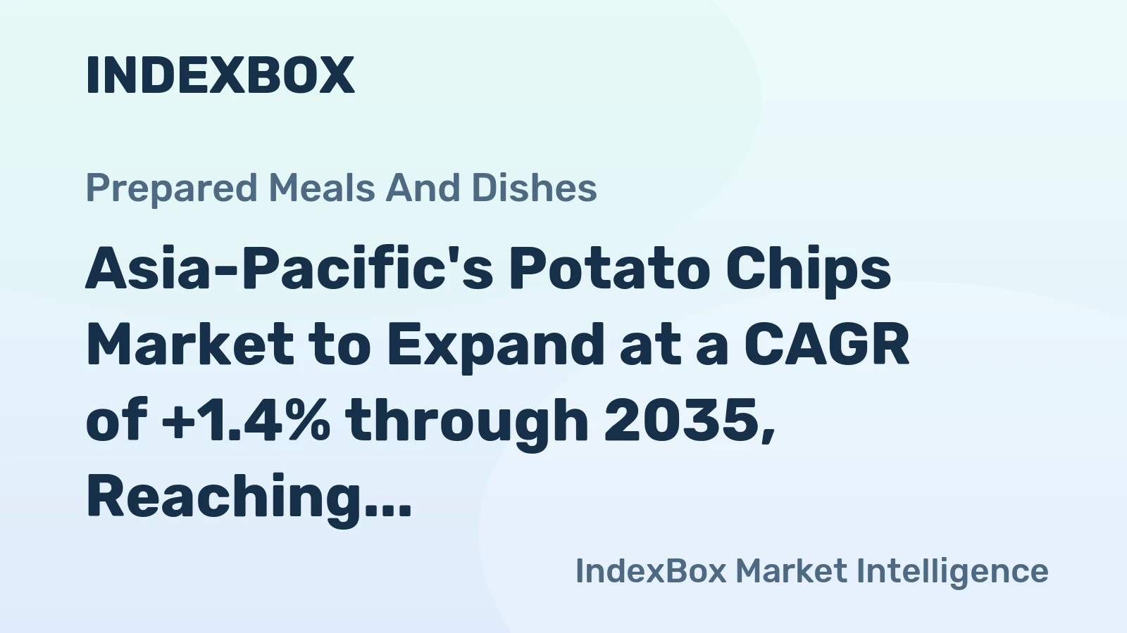 Asia-Pacific's Potato Chips Market to Expand at a CAGR of +1.4% through 2035, Reaching $46.5B in Value