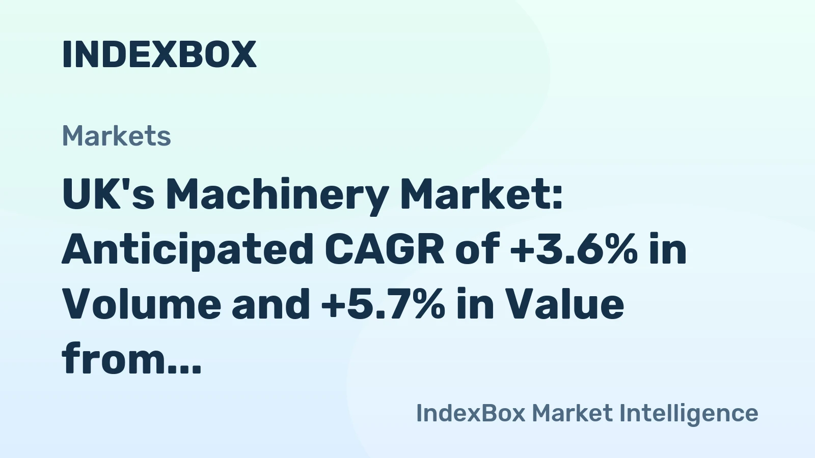 UK's Machinery Market: Anticipated CAGR of +3.6% in Volume and +5.7% in Value from 2024 to 2035