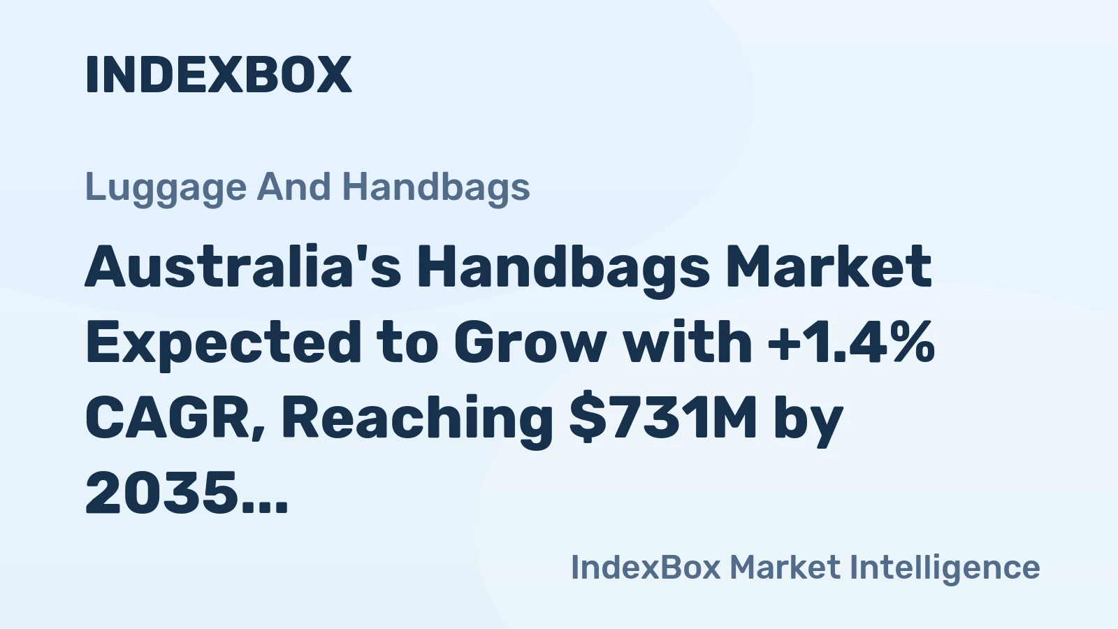 Australia's Handbags Market Expected to Grow with +1.4% CAGR, Reaching $731M by 2035