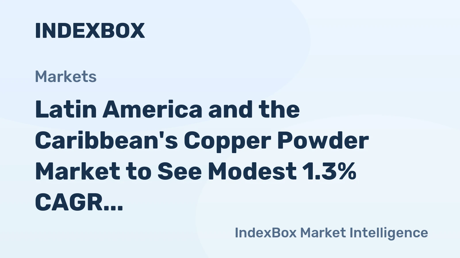 Latin America and the Caribbean's Copper Powder Market to See Modest 1.3% CAGR Growth Through 2035