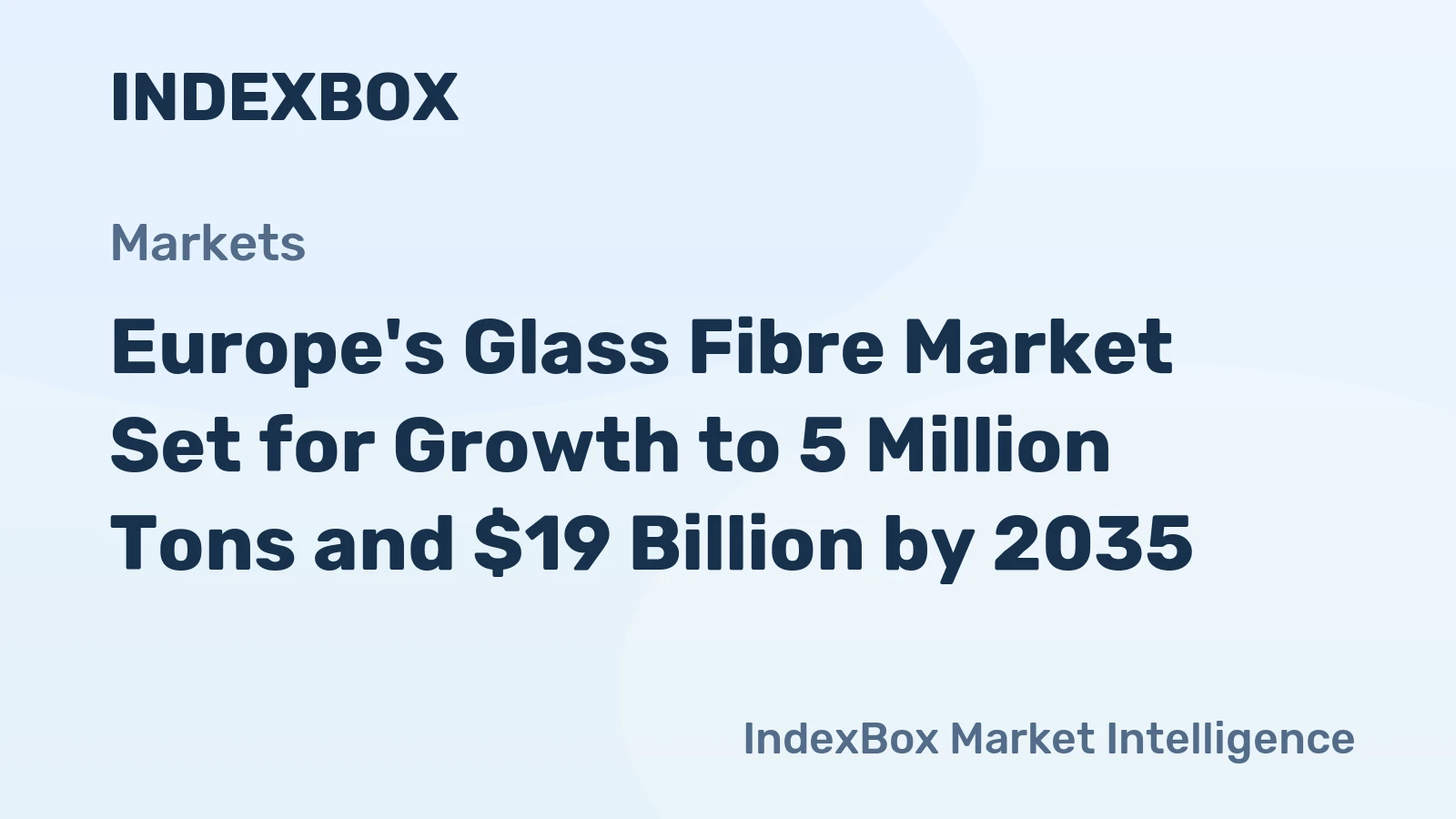 Europe's Glass Fibre Market Set for Growth to 5 Million Tons and $19 Billion by 2035