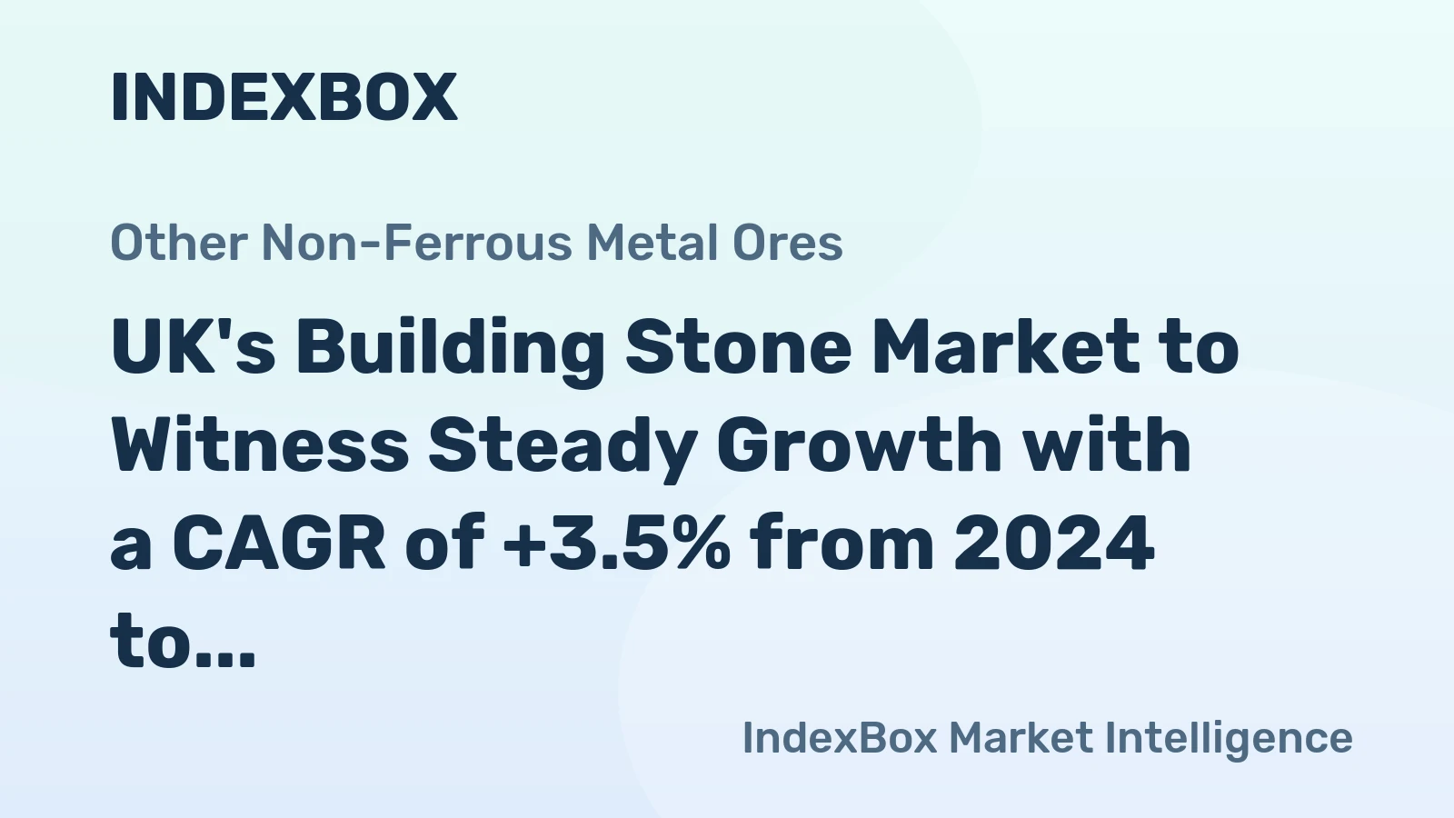 UK's Building Stone Market to Witness Steady Growth with a CAGR of +3.5% from 2024 to 2035