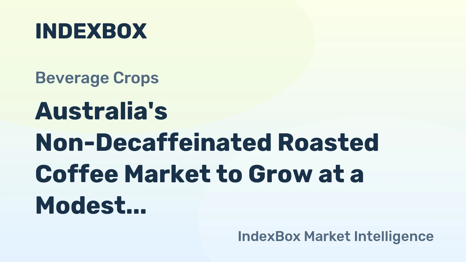Australia's Non-Decaffeinated Roasted Coffee Market to Grow at a Modest Rate of +0.2% CAGR from 2024 to 2035