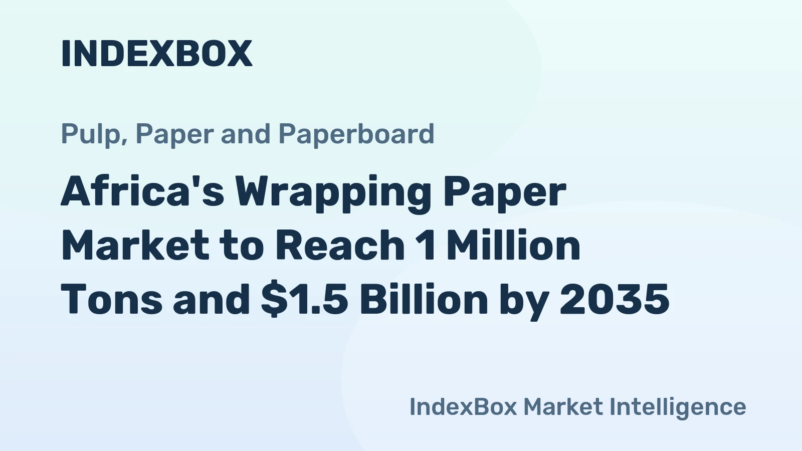 Africa's Wrapping Paper Market to Reach 1 Million Tons and $1.5 Billion by 2035