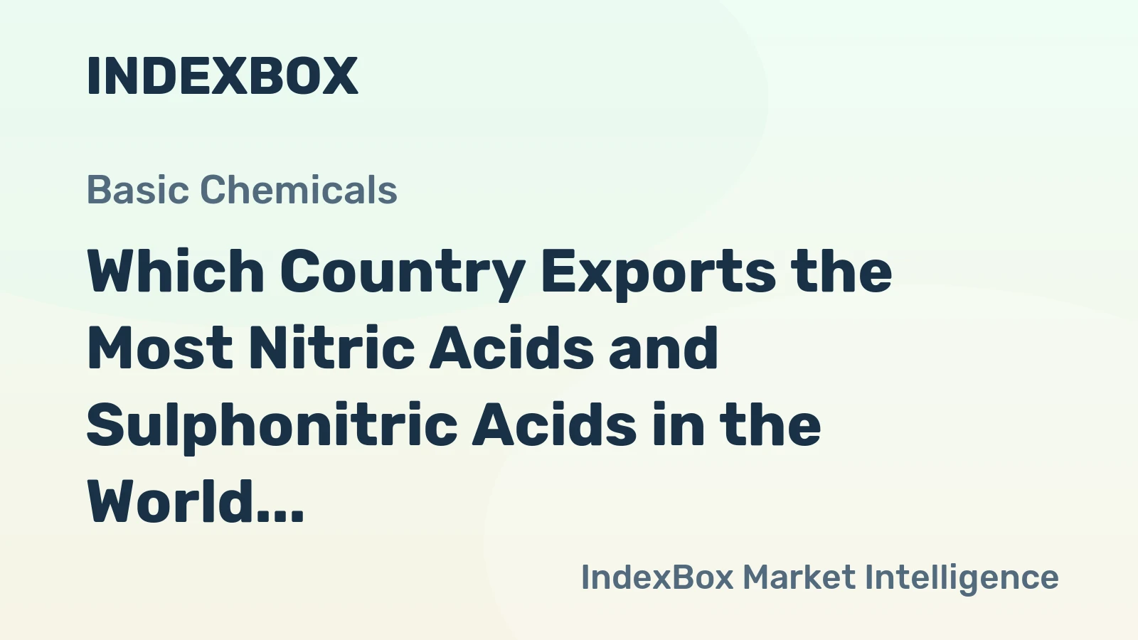 Which Country Exports the Most Nitric Acids and Sulphonitric Acids in the World?