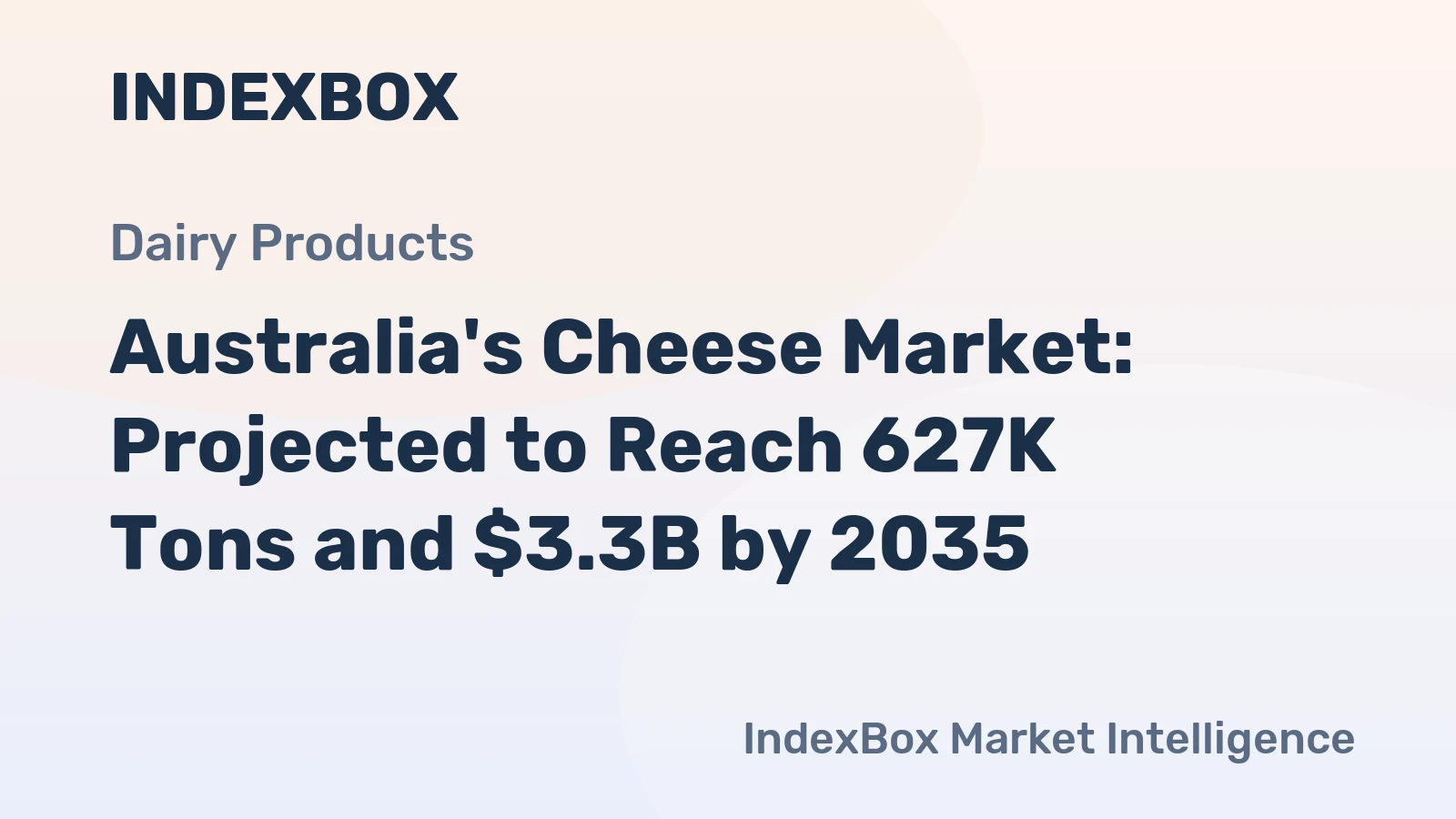 Australia's Cheese Market: Projected to Reach 627K Tons and $3.3B by 2035