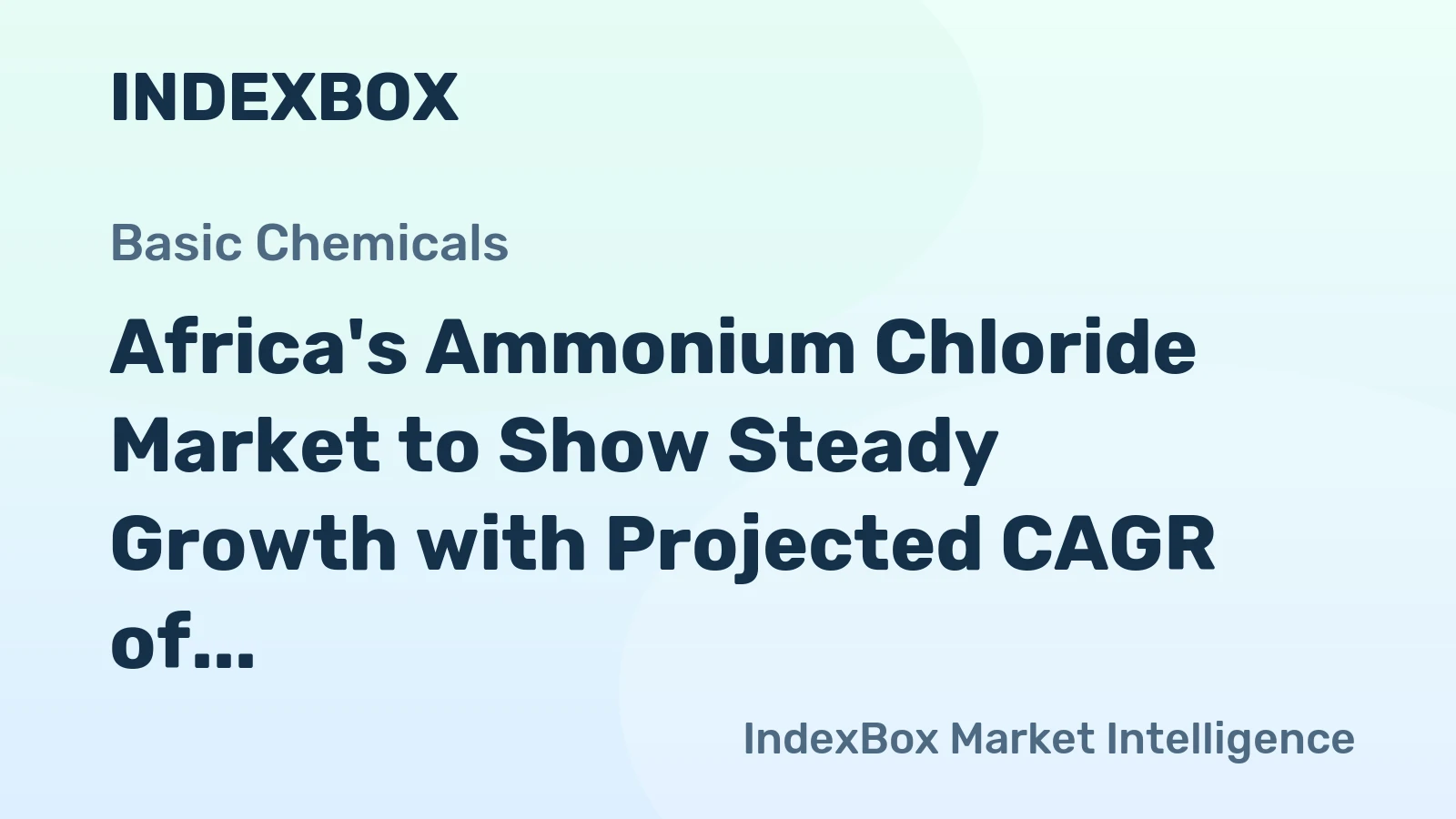 Africa's Ammonium Chloride Market to Show Steady Growth with Projected CAGR of +1.3% by 2035