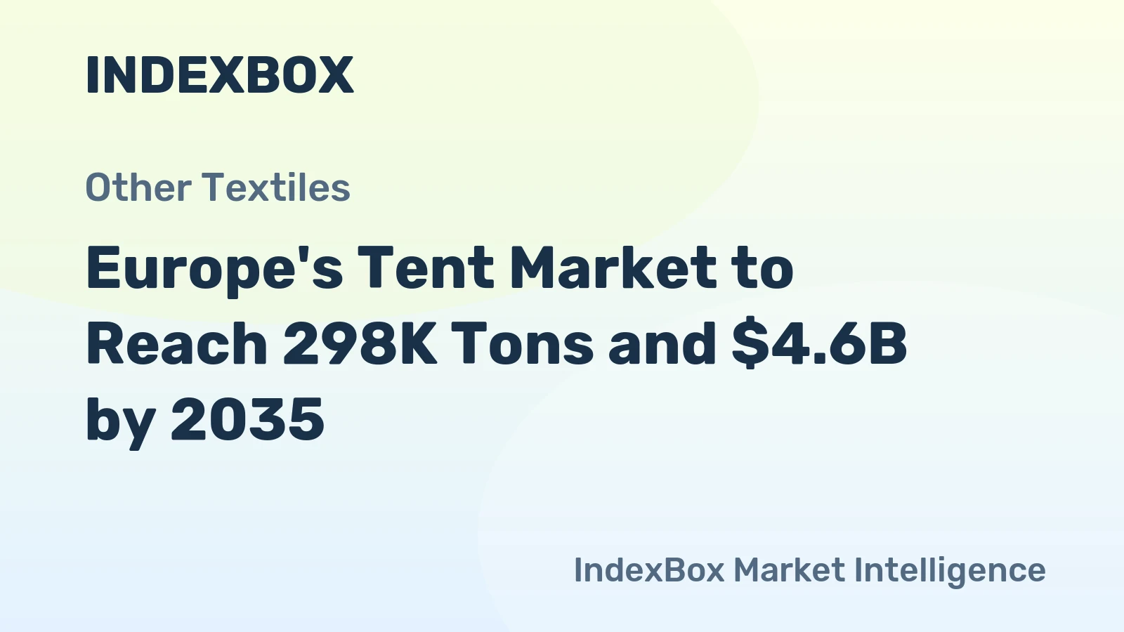 Europe's Tent Market to Reach 298K Tons and $4.6B by 2035