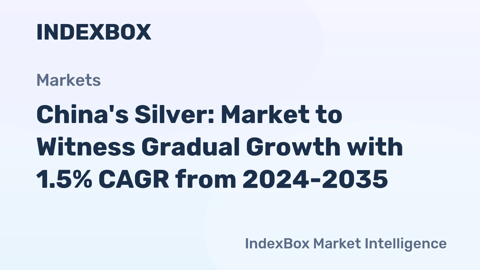 China's Silver: Market to Witness Gradual Growth with 1.5% CAGR from 2024-2035