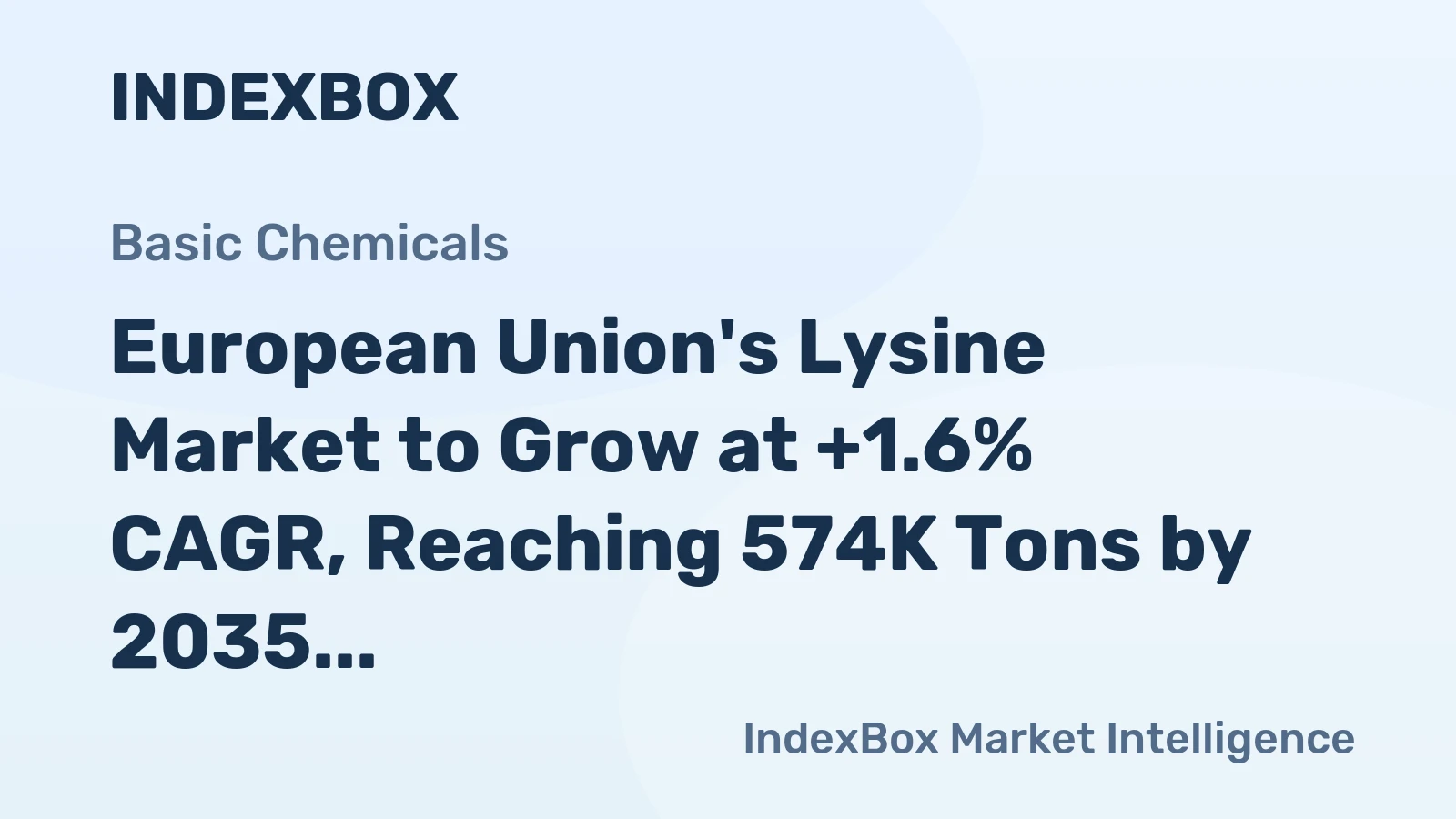 European Union's Lysine Market to Grow at +1.6% CAGR, Reaching 574K Tons by 2035