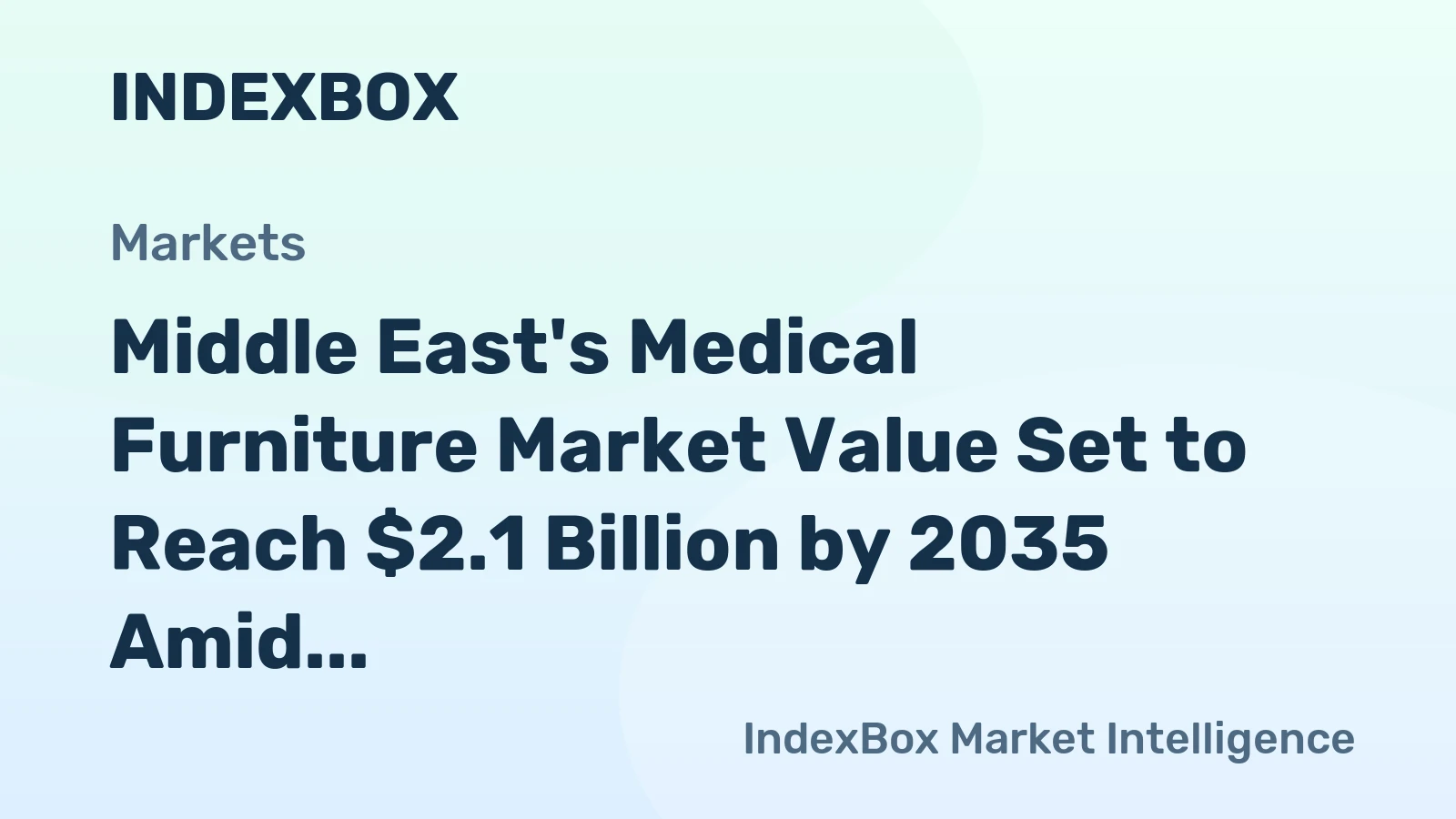 Middle East's Medical Furniture Market Value Set to Reach $2.1 Billion by 2035 Amid Turkey's Dominance