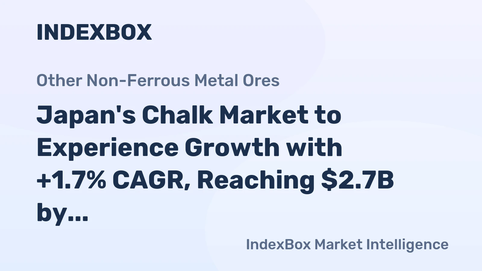 Japan's Chalk Market to Experience Growth with +1.7% CAGR, Reaching $2.7B by 2035