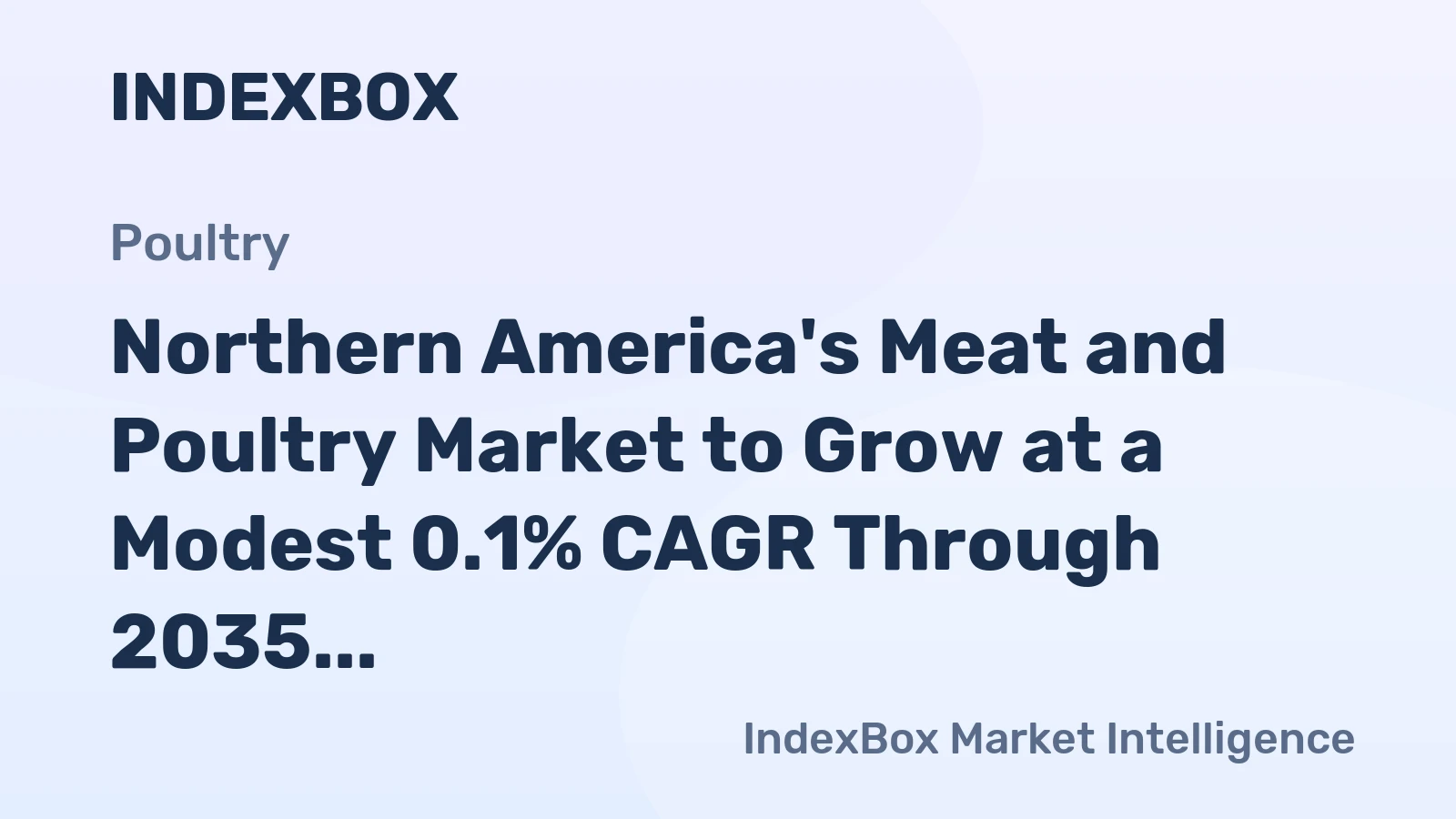 Northern America's Meat and Poultry Market to Grow at a Modest 0.1% CAGR Through 2035