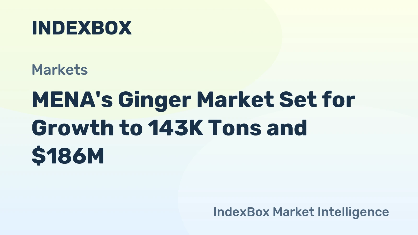 MENA's Ginger Market Set for Growth to 143K Tons and $186M