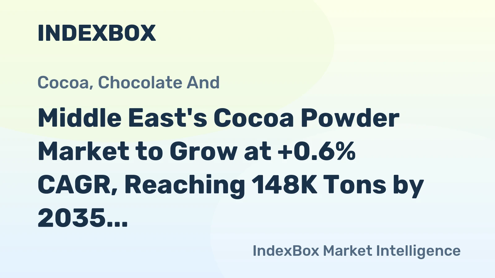 Middle East's Cocoa Powder Market to Grow at +0.6% CAGR, Reaching 148K Tons by 2035