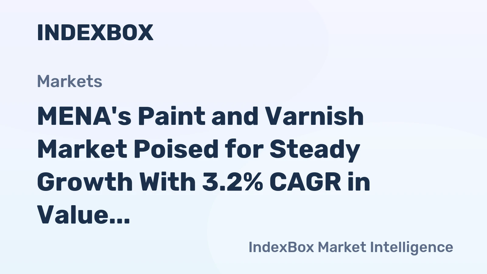 MENA's Paint and Varnish Market Poised for Steady Growth With 3.2% CAGR in Value Through 2035