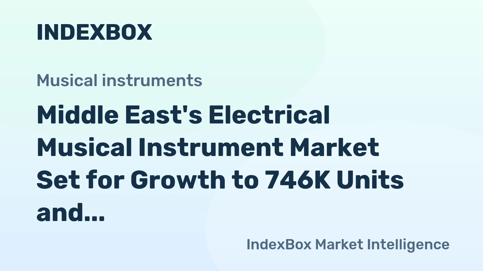 Middle East's Electrical Musical Instrument Market Set for Growth to 746K Units and $137M