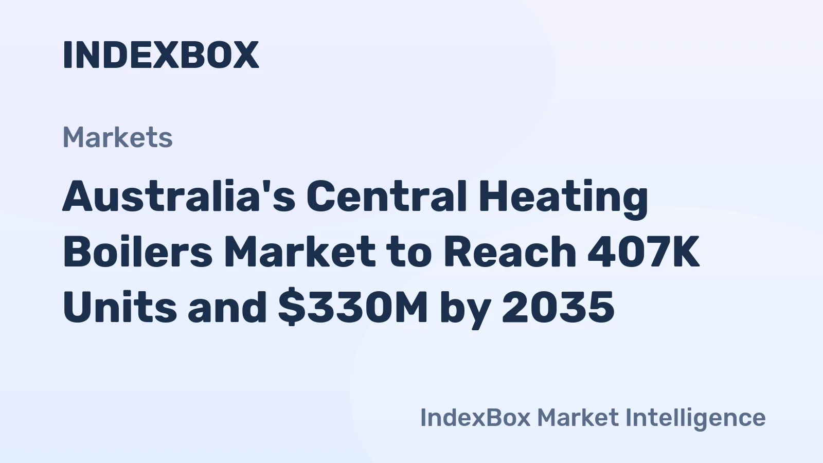 Australia's Central Heating Boilers Market to Reach 407K Units and $330M by 2035