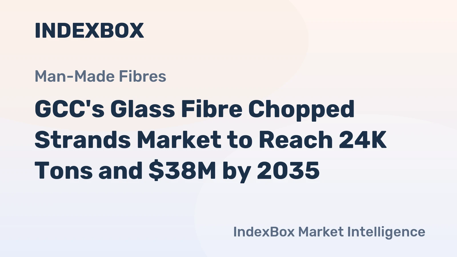 GCC's Glass Fibre Chopped Strands Market to Reach 24K Tons and $38M by 2035