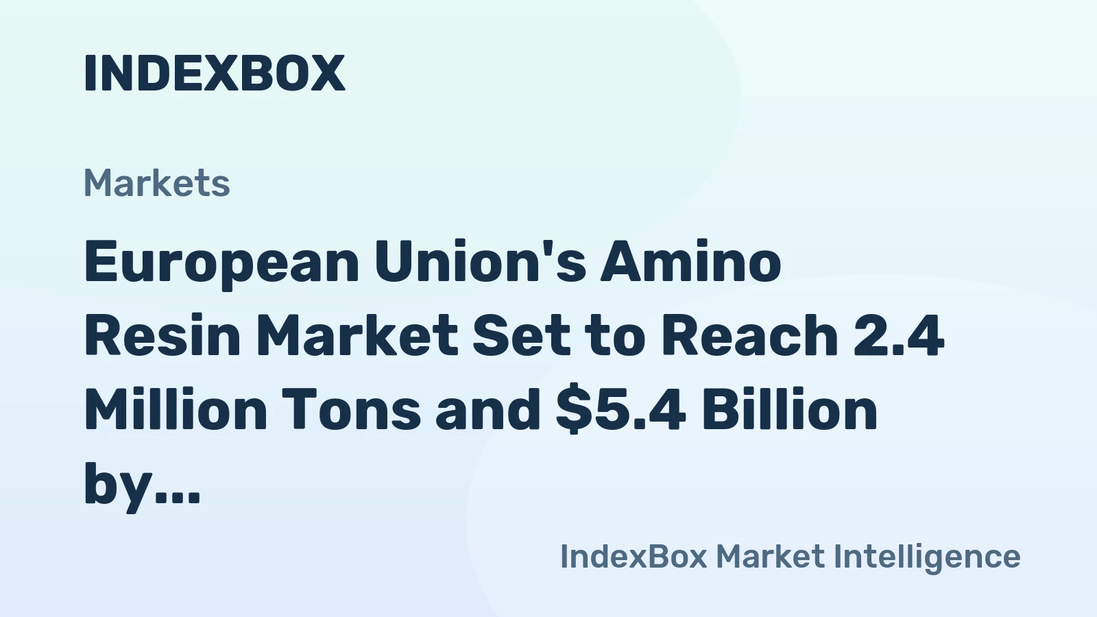 European Union's Amino Resin Market Set to Reach 2.4 Million Tons and $5.4 Billion by 2035