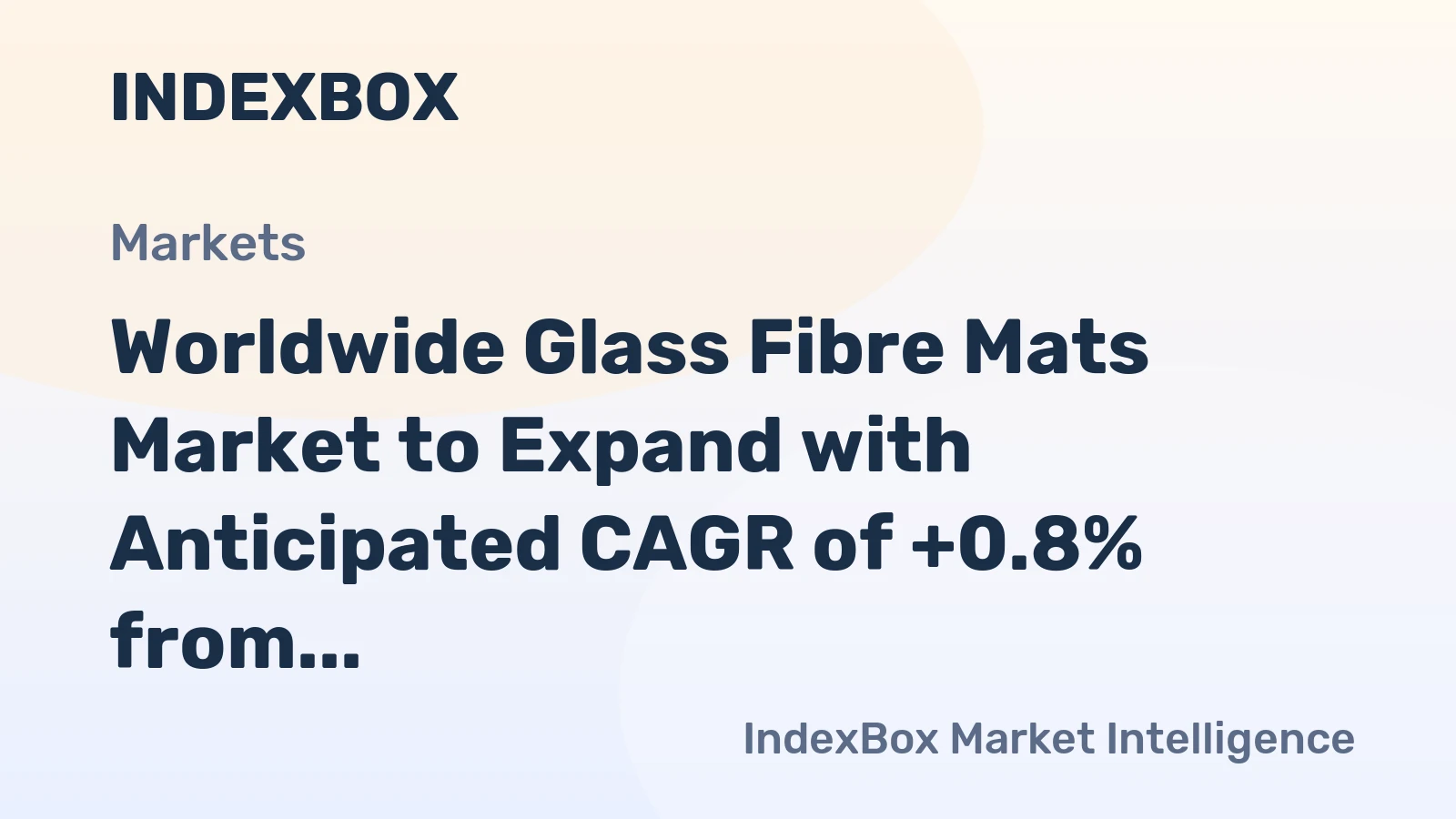 Worldwide Glass Fibre Mats Market to Expand with Anticipated CAGR of +0.8% from 2024 to 2035