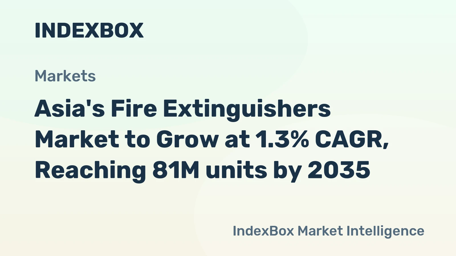 Asia's Fire Extinguishers Market to Grow at 1.3% CAGR, Reaching 81M units by 2035