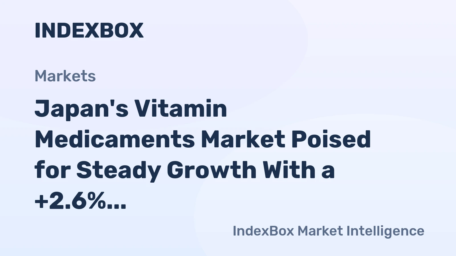 Japan's Vitamin Medicaments Market Poised for Steady Growth With a +2.6% CAGR in Value