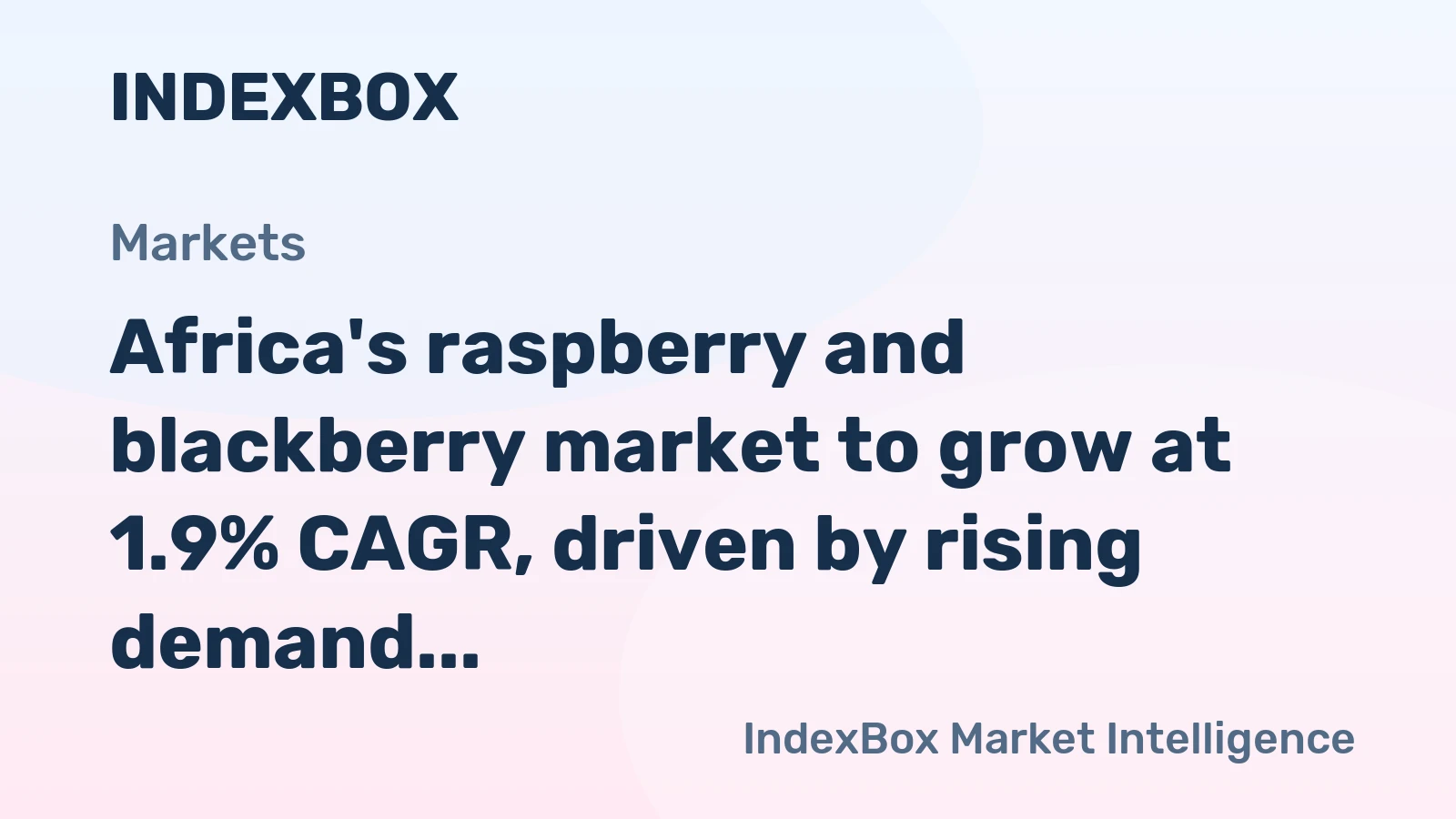Africa's raspberry and blackberry market to grow at 1.9% CAGR, driven by rising demand, reaching $35M by 2035.