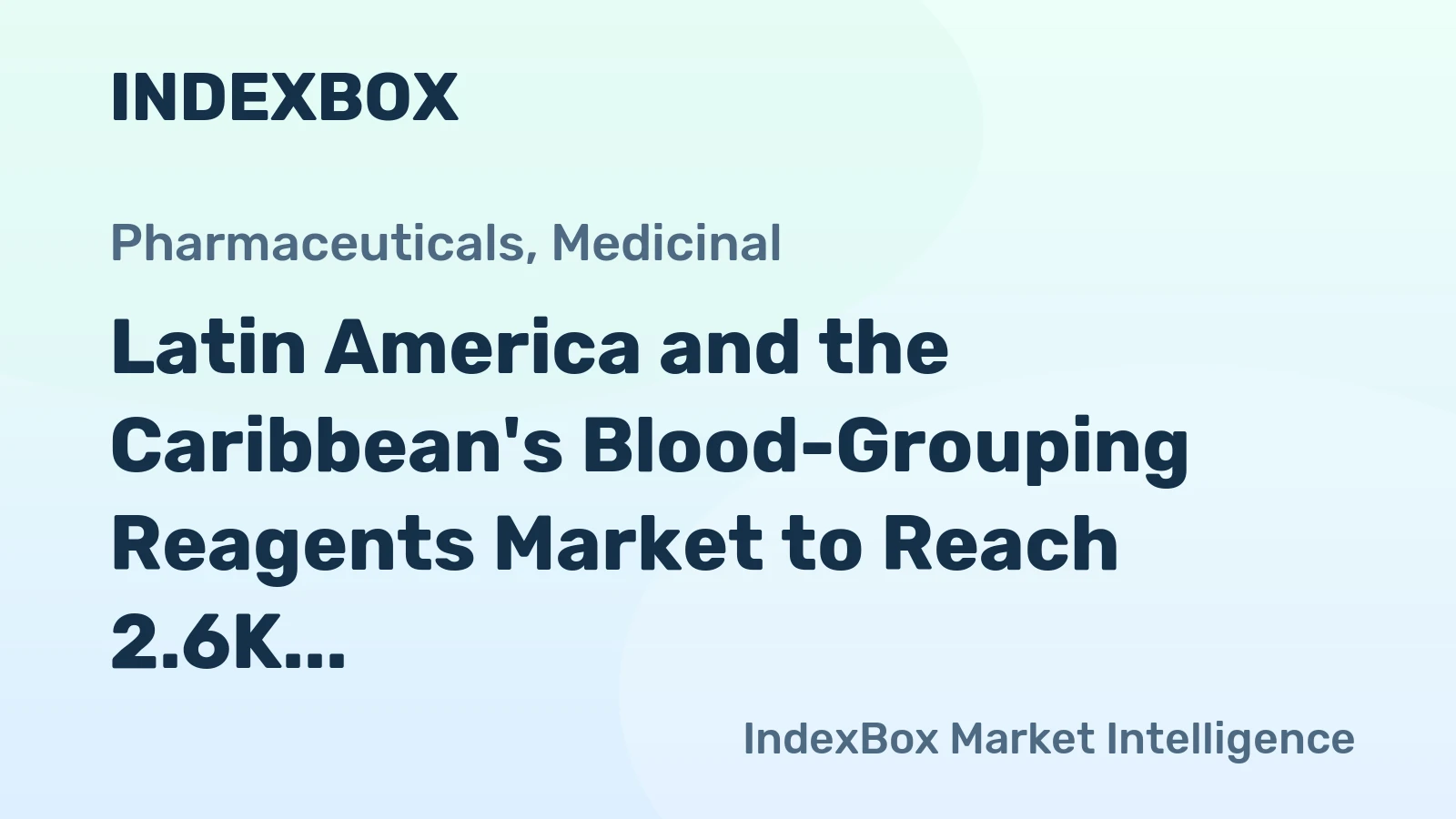 Latin America and the Caribbean's Blood-Grouping Reagents Market to Reach 2.6K Tons Valued at $312M by 2035