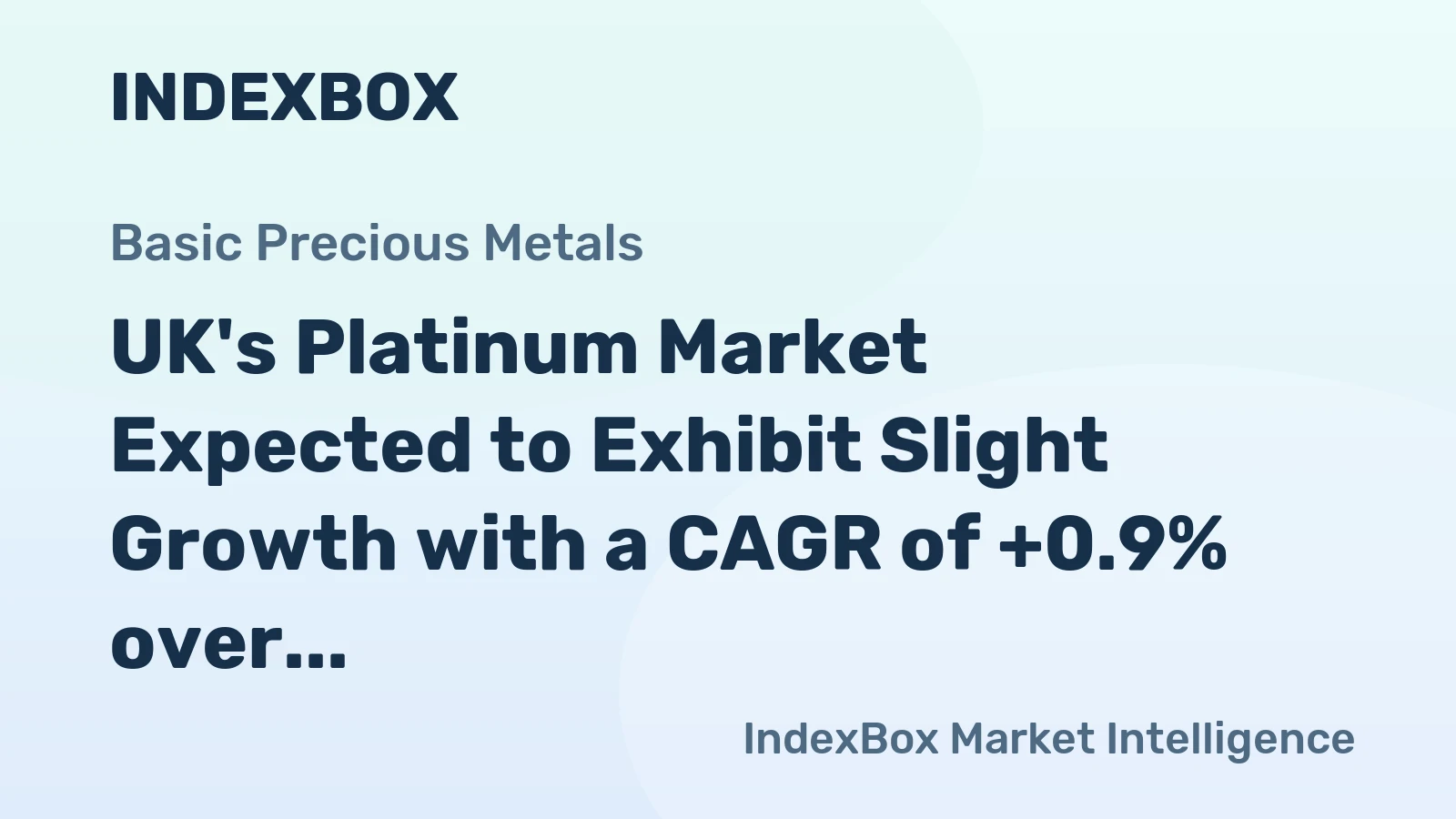 UK's Platinum Market Expected to Exhibit Slight Growth with a CAGR of +0.9% over 2024-2035